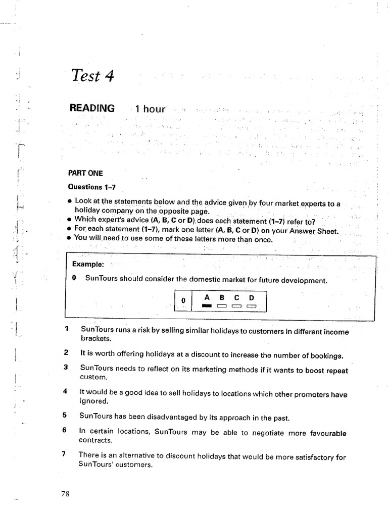Reading - Test 4 - b3 | PDF