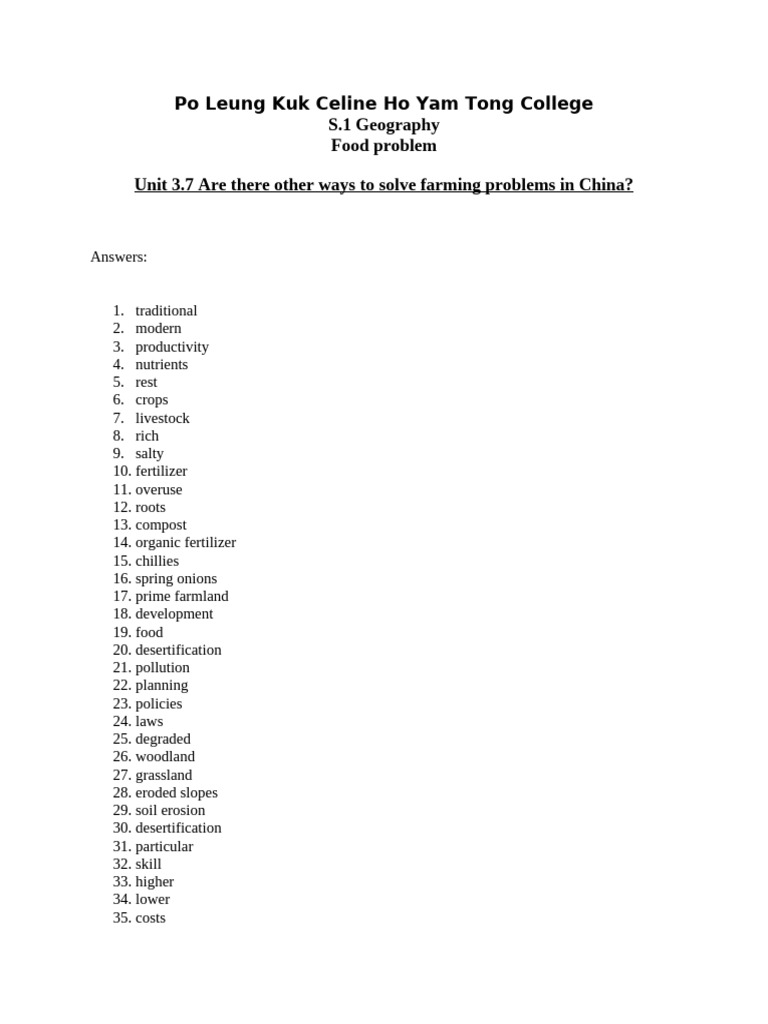 Unit 3.7 Worksheet Answer | PDF