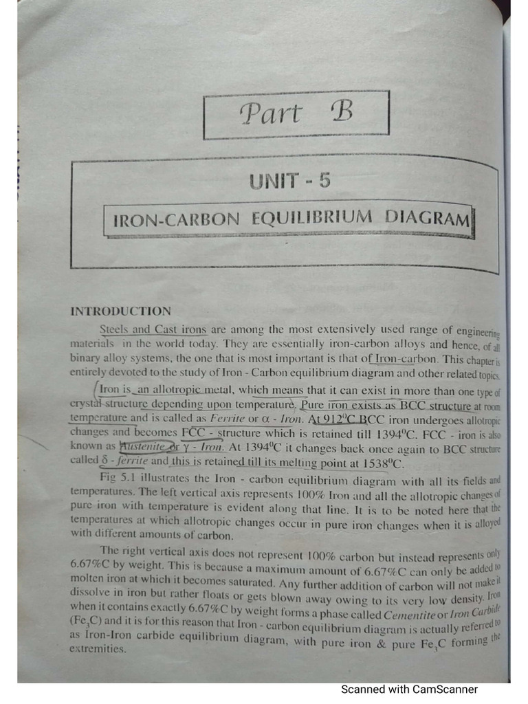 Iron-Carbon Equilibrium Diagram | PDF