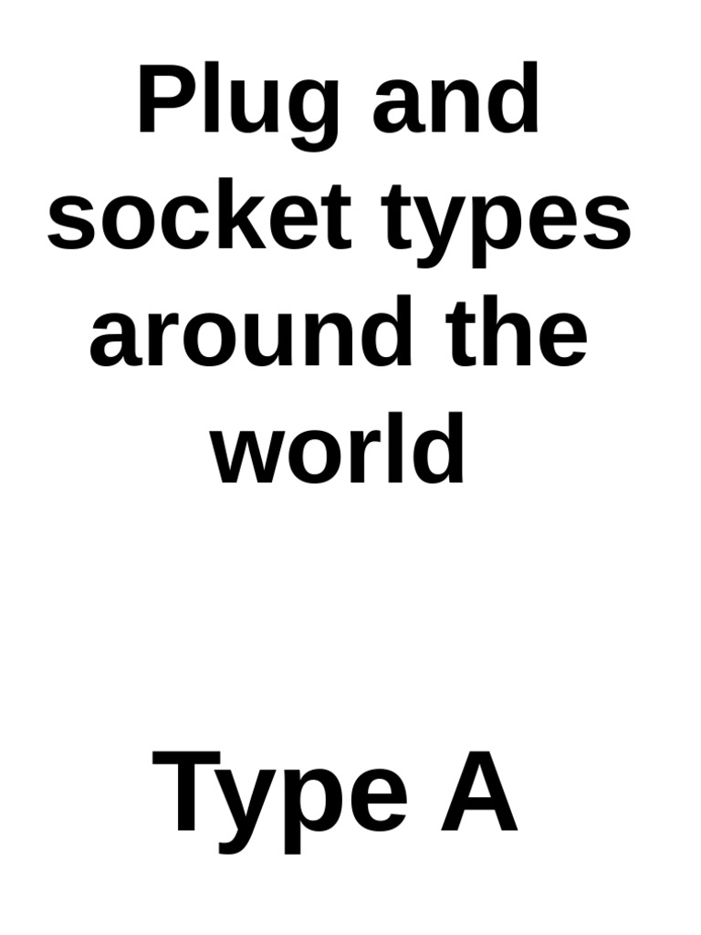 Plug and Socket Types Around The World | PDF