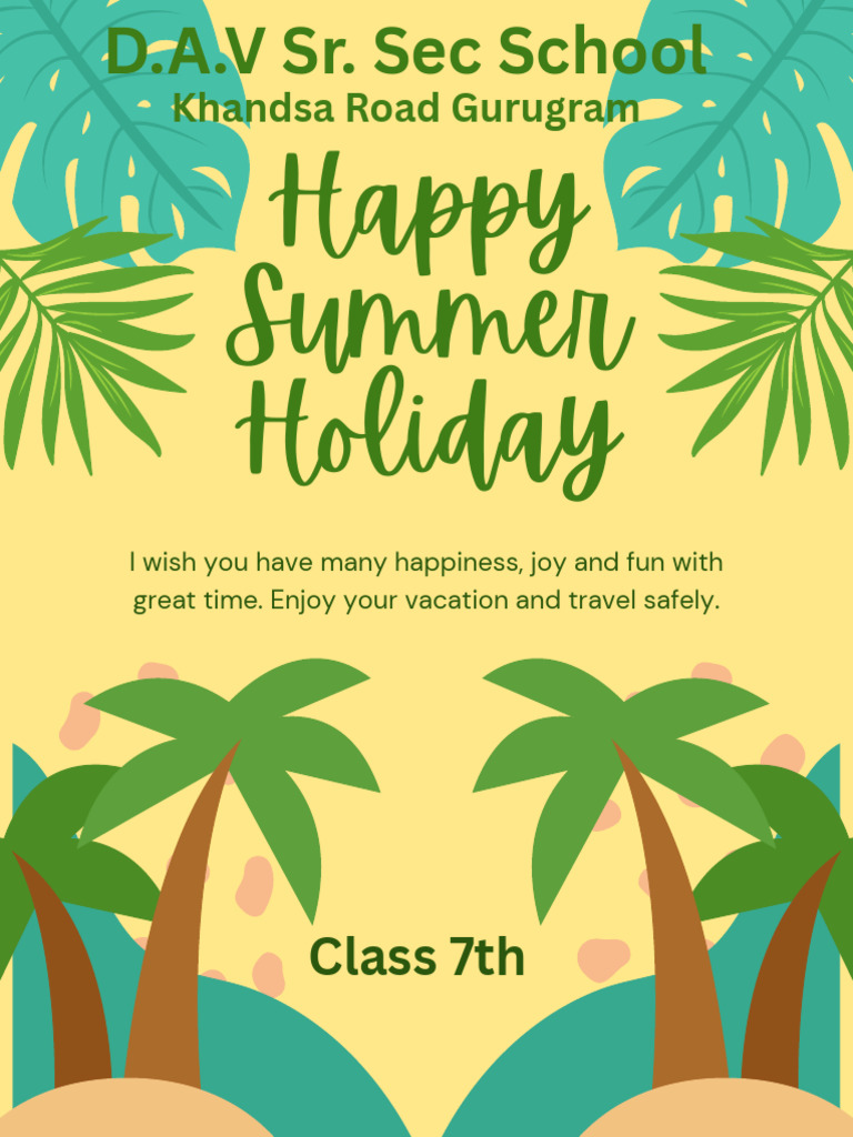 Summer Holidays Homework Class 7th | PDF | Subject (Grammar) | Syntax