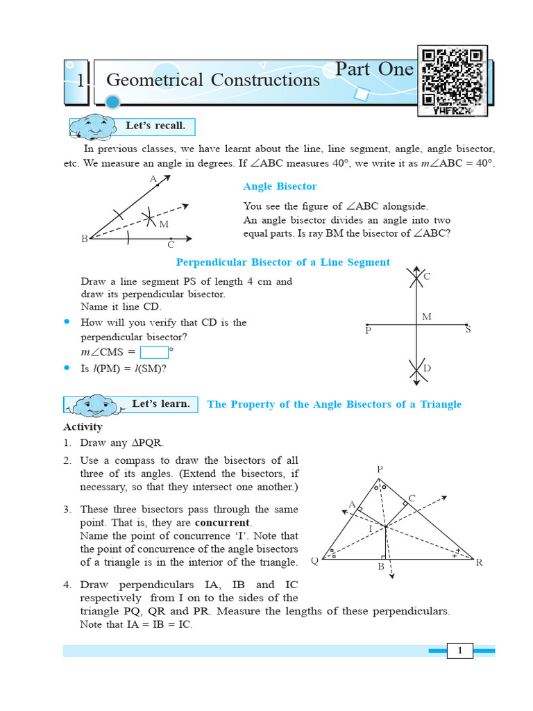 CH 1 Mhmath | PDF | Perpendicular | Triangle