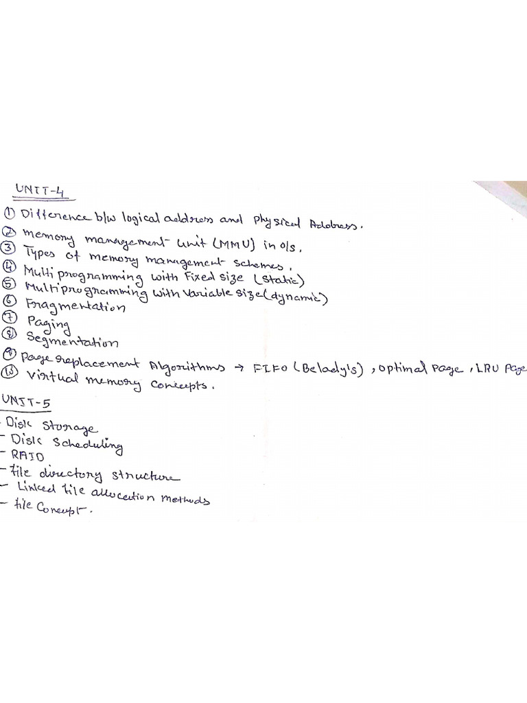 Importants in Operating System | PDF