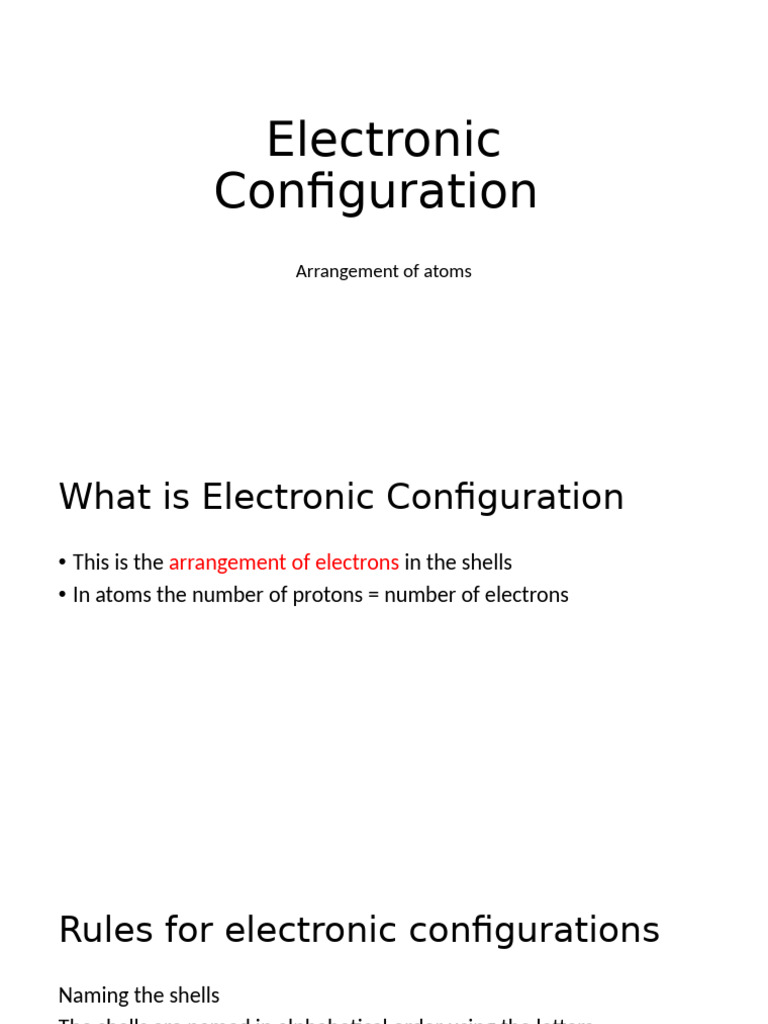 Understanding Electronic Configuration | PDF