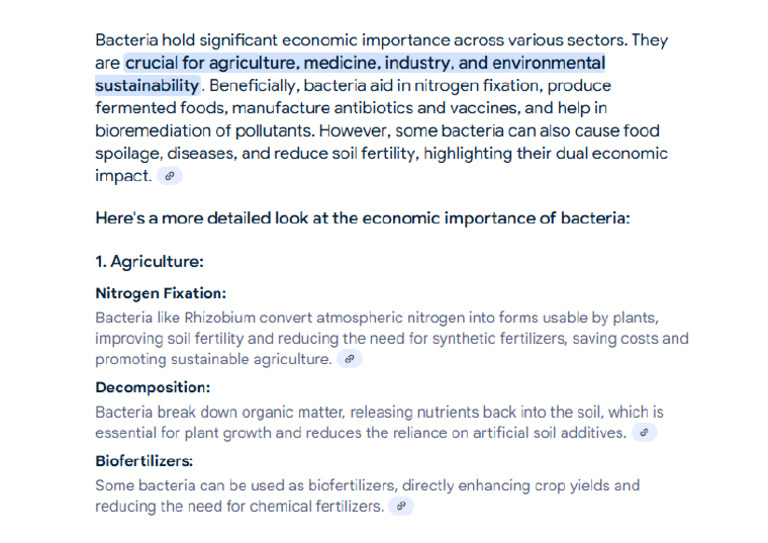 Economic Importance of Bacteria | PDF