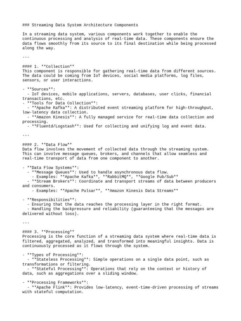 Streaming Data System Architecture Overview | PDF | Apache Hadoop ...