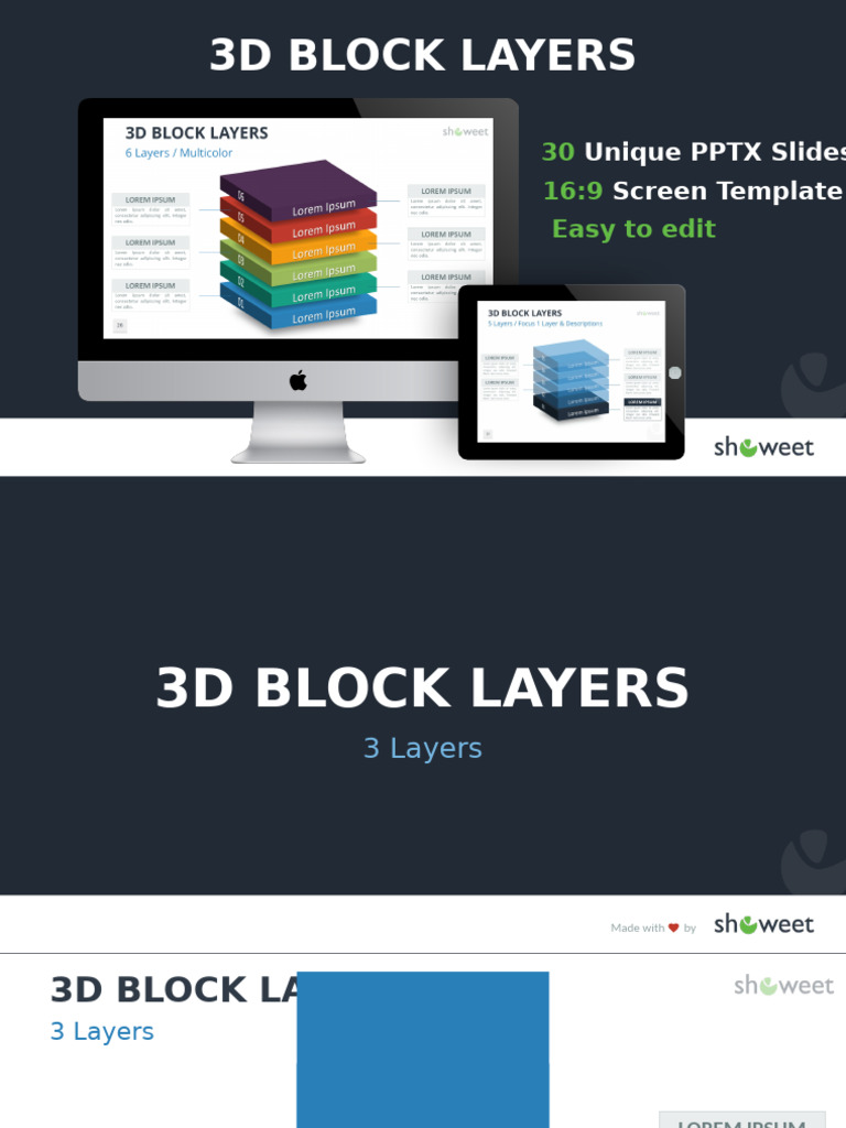 3D Block Layers Showeet (Widescreen) | PDF