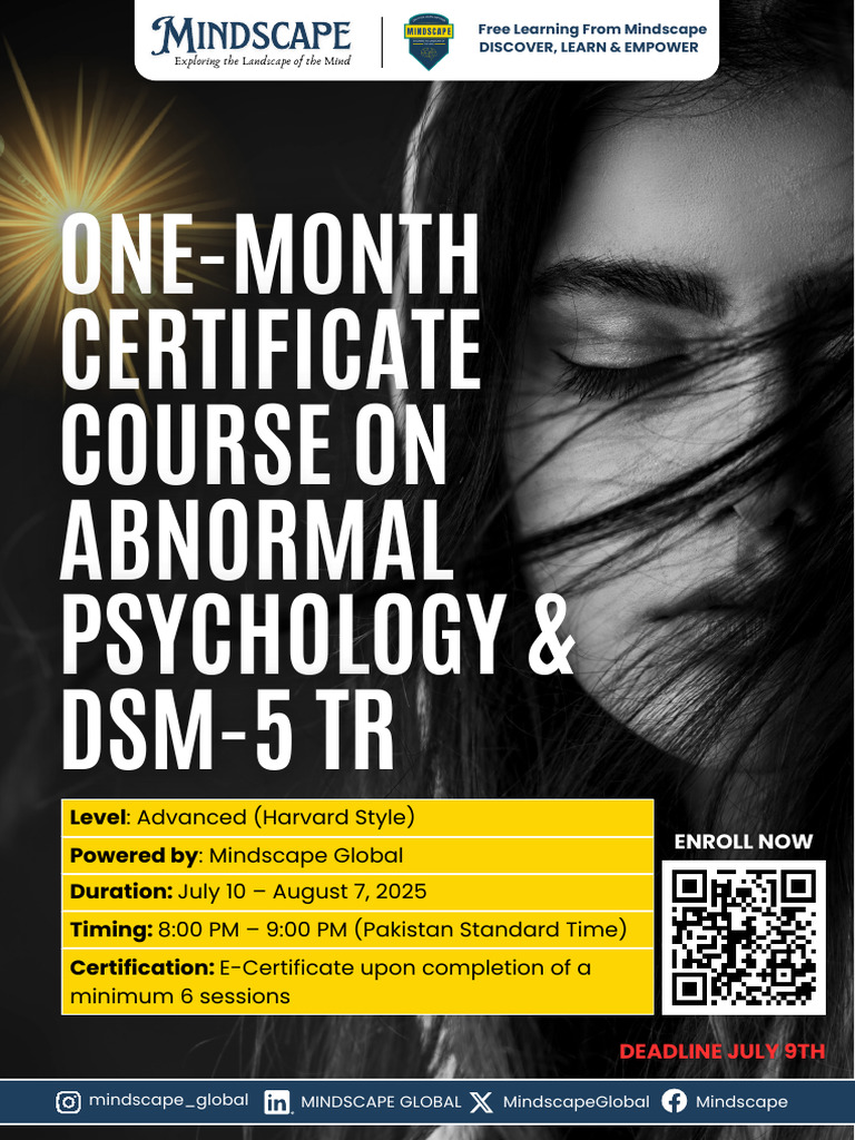 Abnormal Psychology Course | PDF | Mental Disorder | Dsm 5
