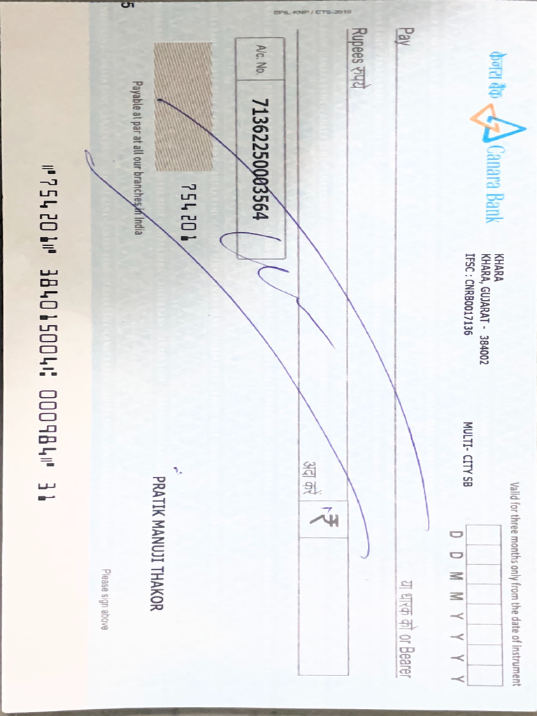 Cancel Cheque | PDF