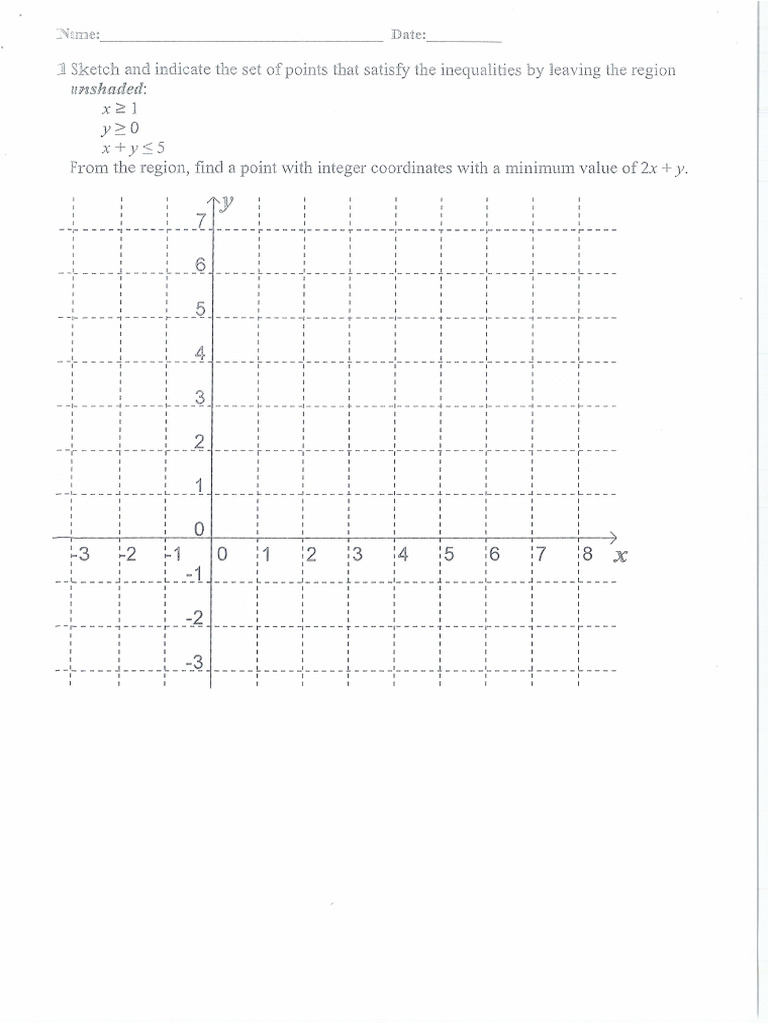 Inequalities Questions Minimum Maximum Values Blank 1 | PDF