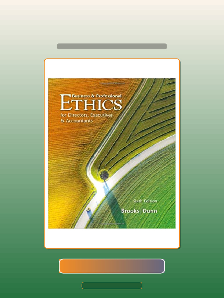Business and Professional Ethics 6th Edition by Leonard J Brooks Ebook ...