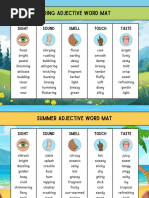 Adjectives To Describe The 5 Senses | PDF | Taste | Color