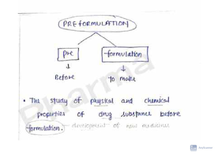 Definition of Pre Formulation | PDF