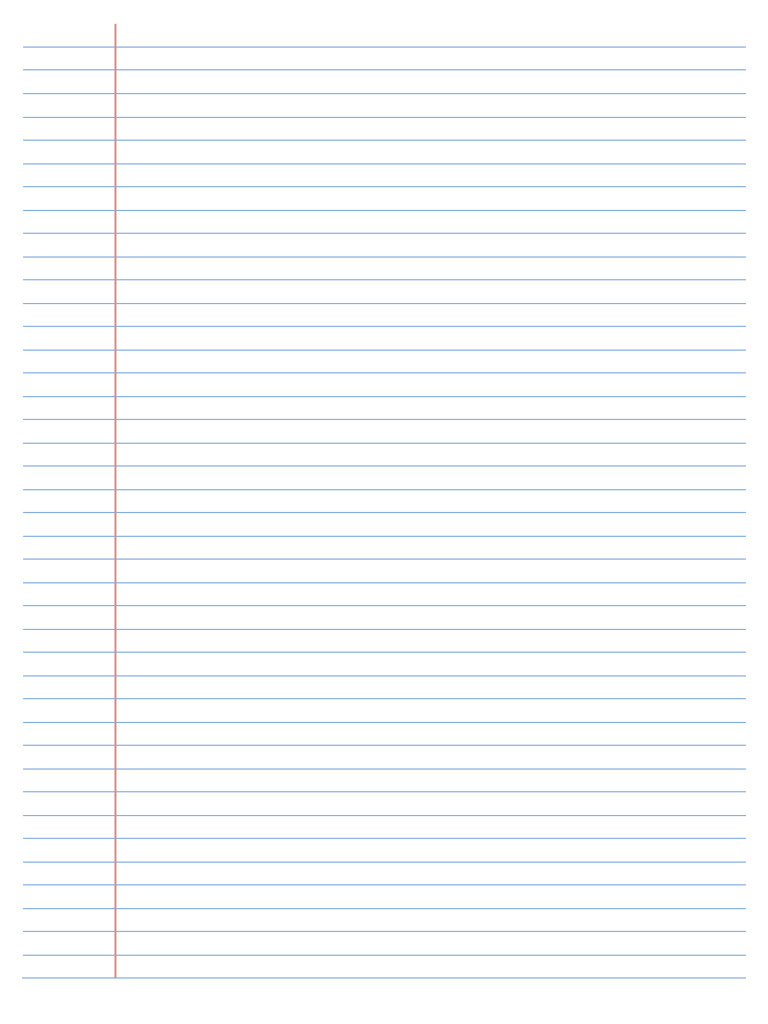 Printable Lined Paper Narrow Ruled | PDF