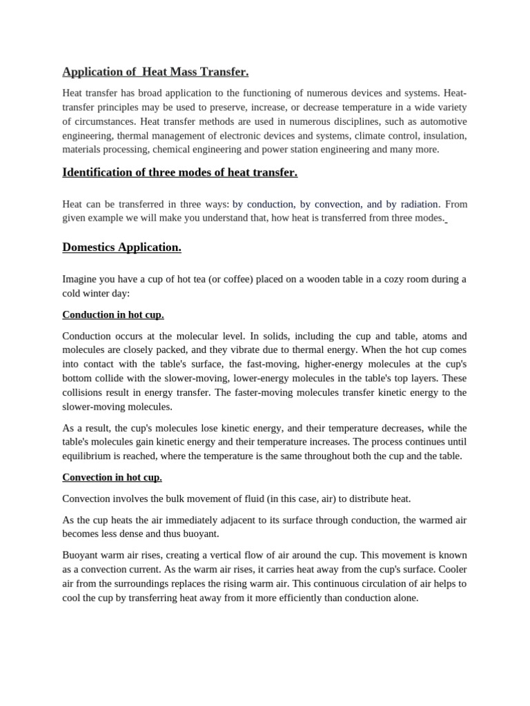 Applications of Heat Transfer Methods | PDF | Heat Transfer | Convection