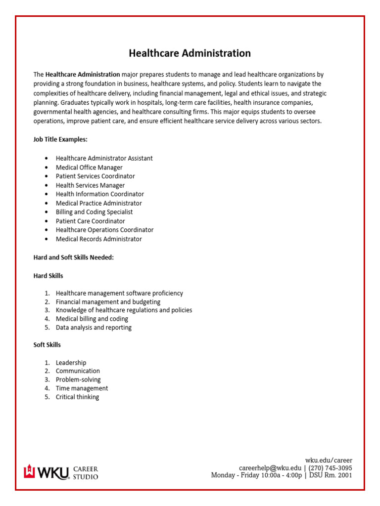 Healthcare Administration | PDF | Health Care | Health Administration