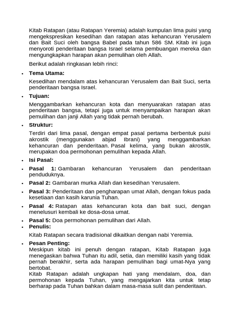 Kitab Ratapan | PDF