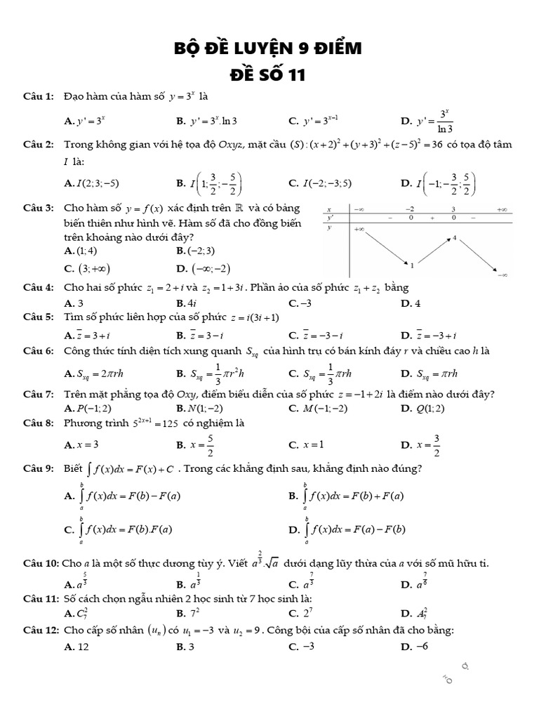 11-1.Đề 9+ (P11) | PDF