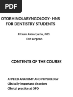 ENT Notes For Med Students | PDF | Ear | Hearing Loss