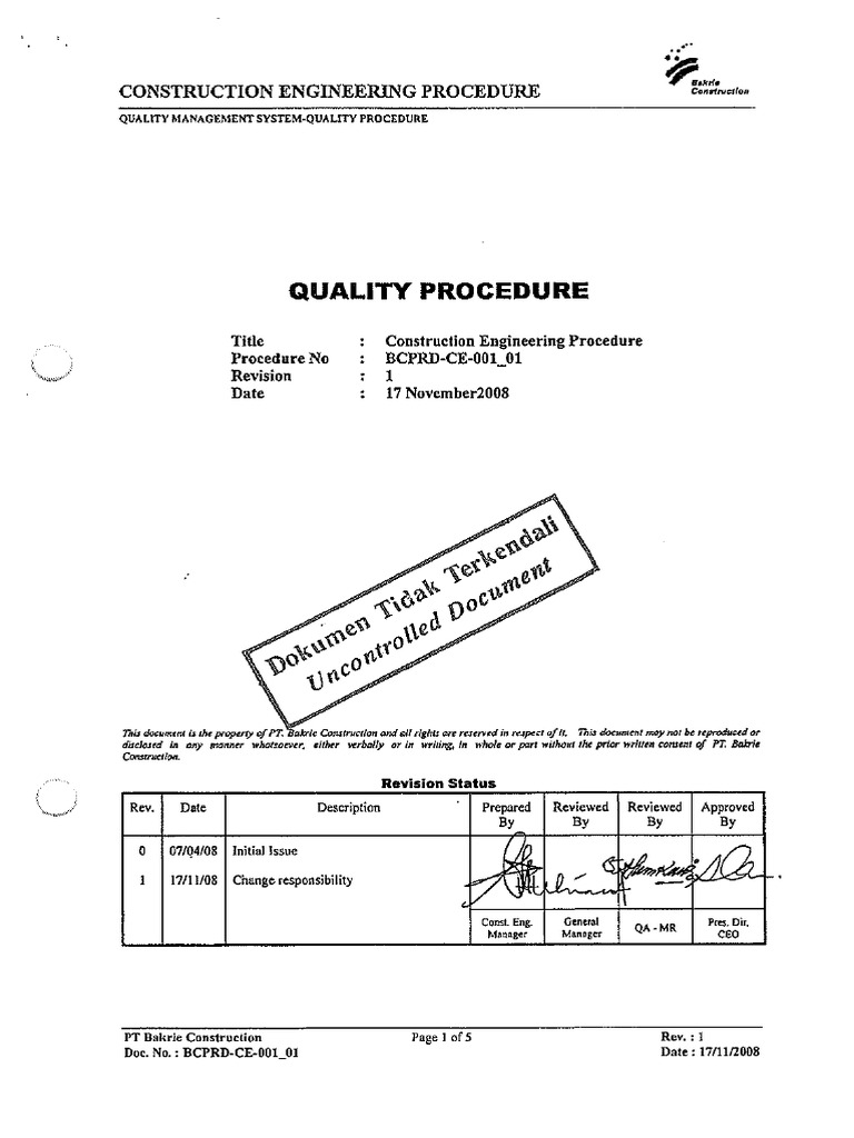 3.construction Engineering Procedure | PDF