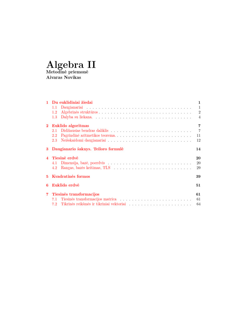 Algebra II | PDF