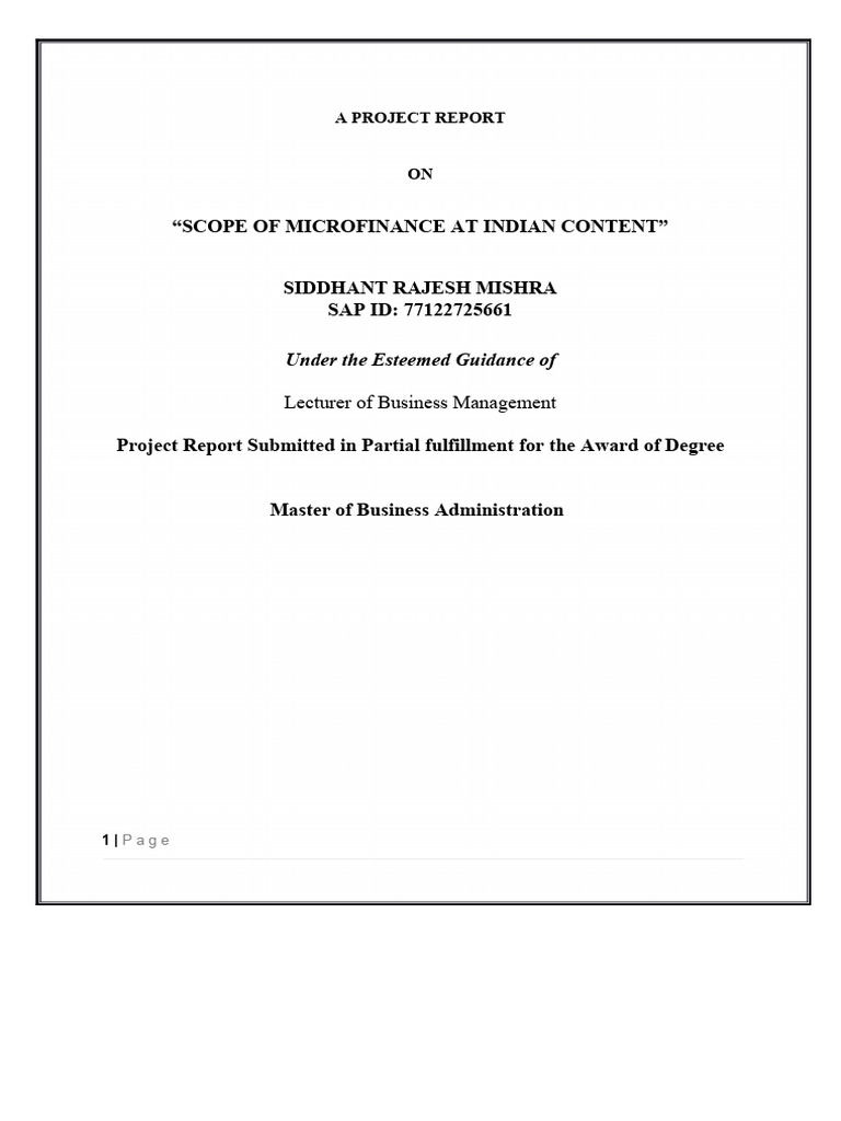 Microfinance Impact in India: SHG Analysis | PDF | Microfinance ...