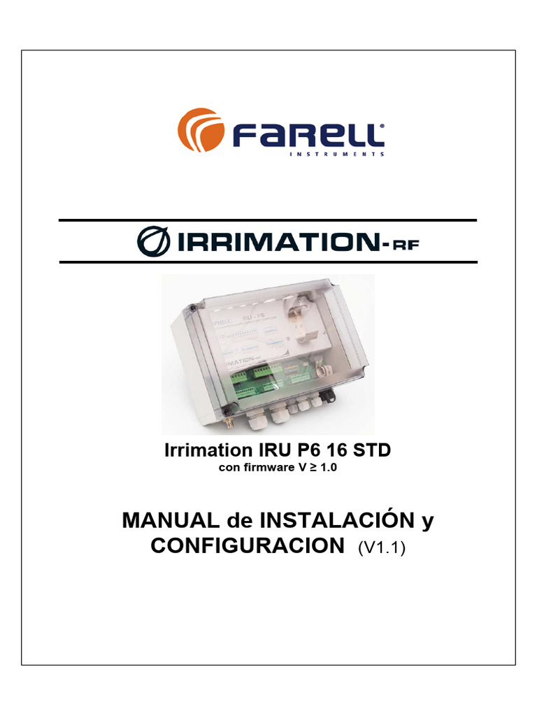 Irmt-Mic Iru p6 STD 16so v1.1 - Manual de La Remota Iru | PDF | Fotovoltaica | Corriente continua