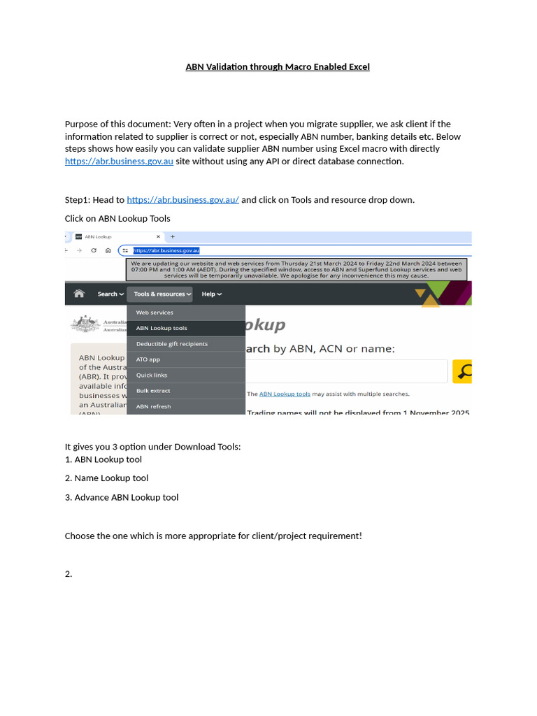 ABN Validation Using Excel Macro | PDF