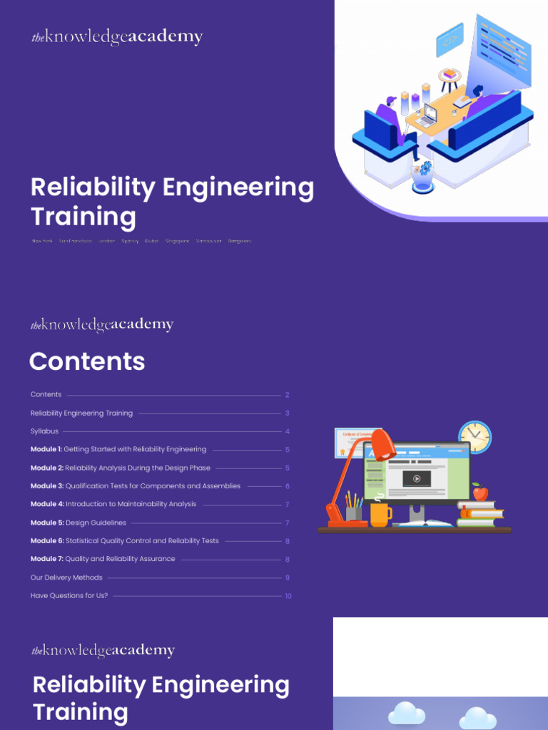 Reliability Engineering Training | PDF | Reliability Engineering ...