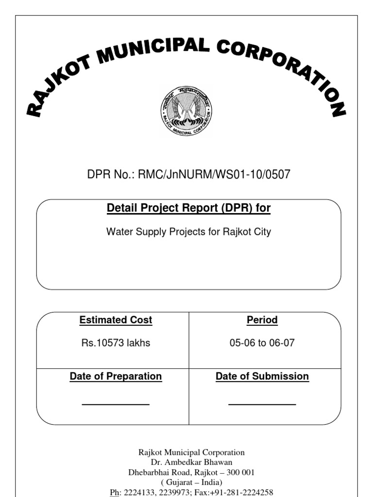 WS DPR | PDF | Groundwater | Water Supply