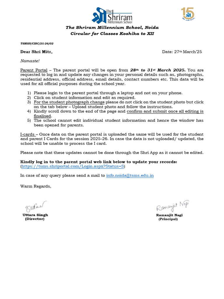 Parent Portal Update Instructions | PDF