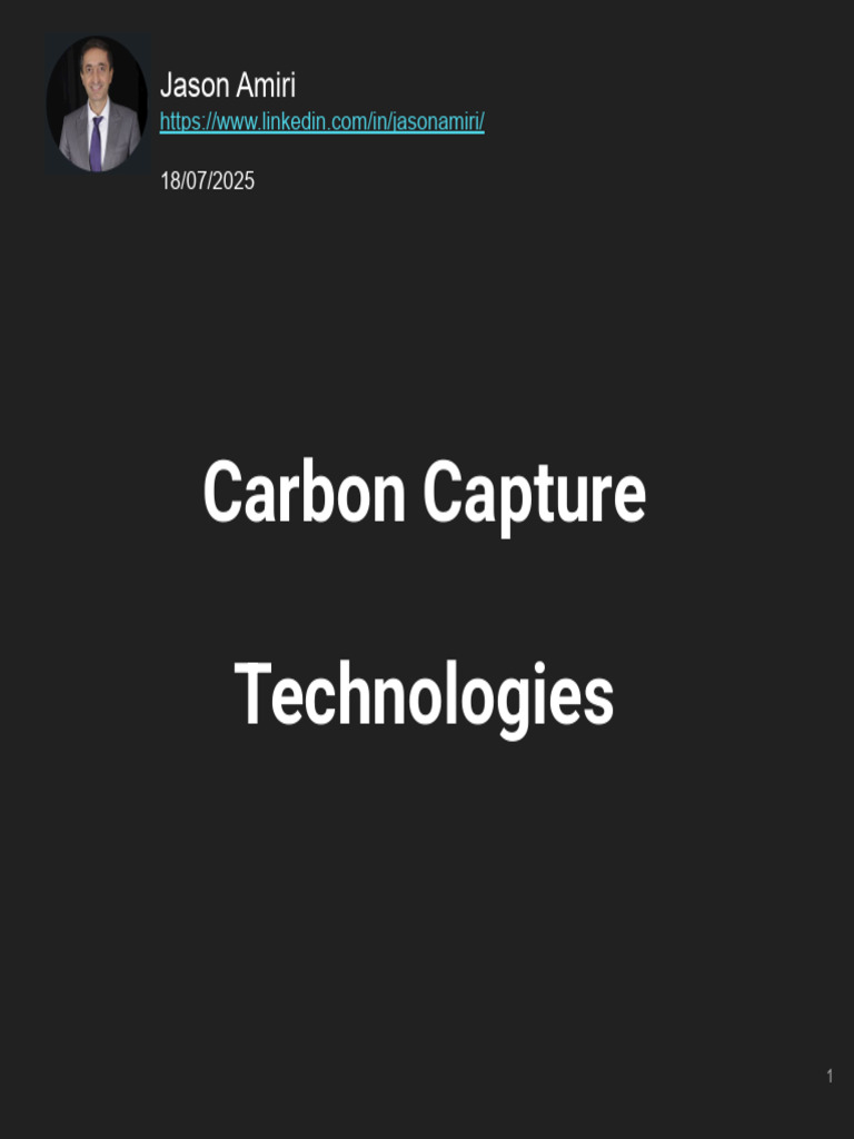 Innovative CO₂ Capture Technologies | PDF | Carbon Dioxide | Carbon ...