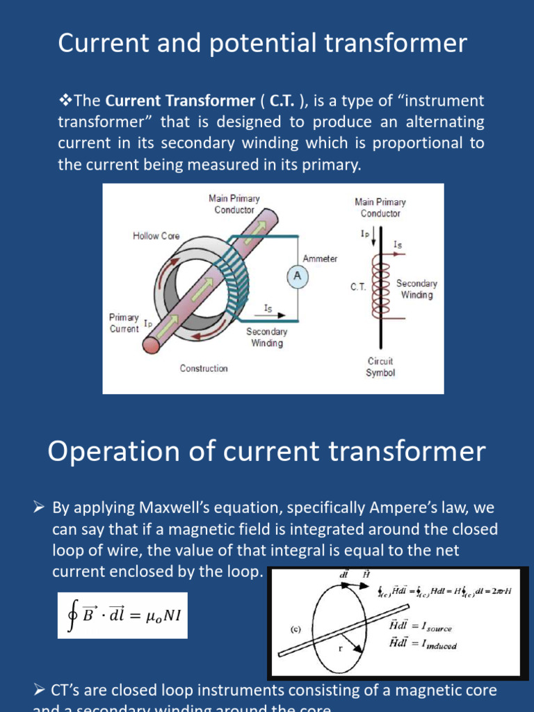 Current and Potential Transformers Explained | PDF | Transformer ...