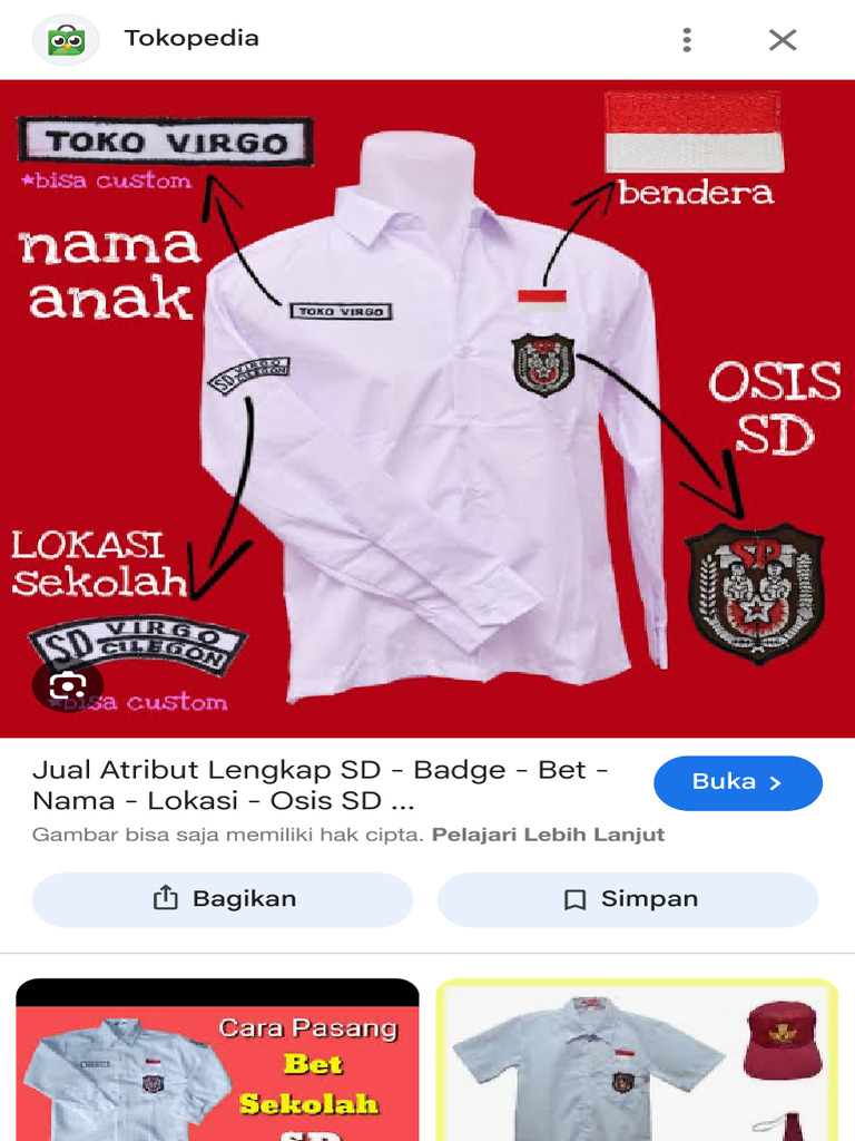 Jual Atribut Lengkap SD di Tokopedia | PDF