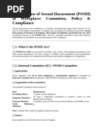 POSH Committee Guidelines | PDF