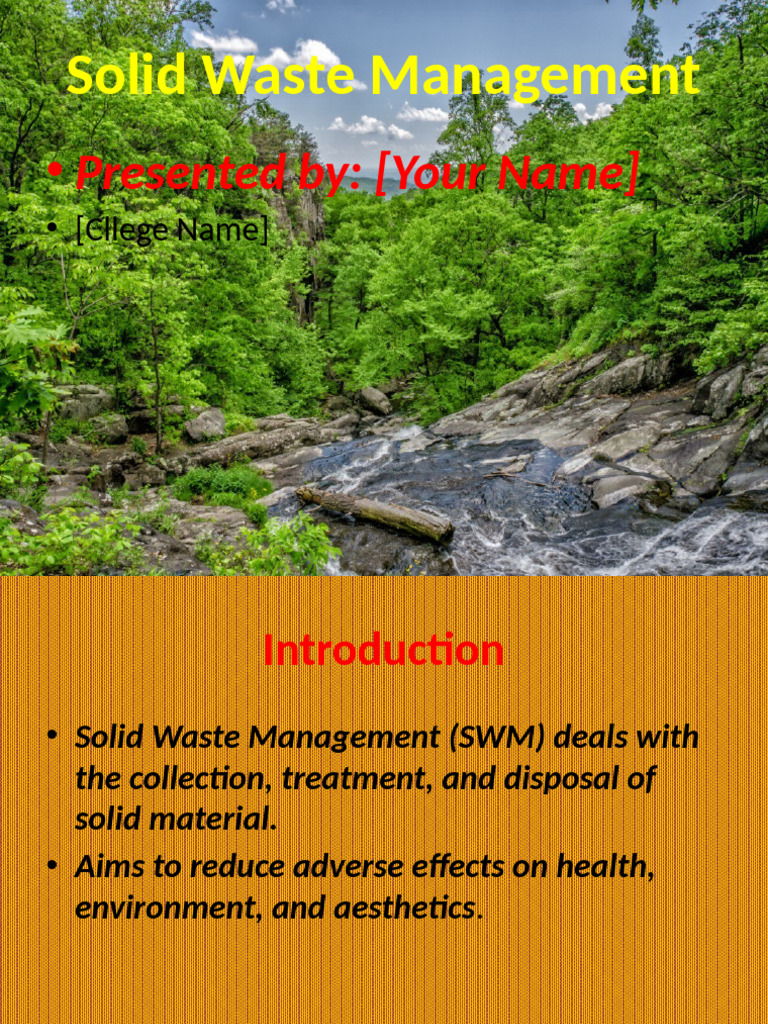 Solid Waste Management Overview | PDF