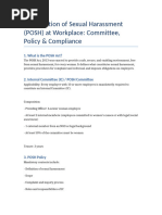 POSH Training Module Overview | PDF