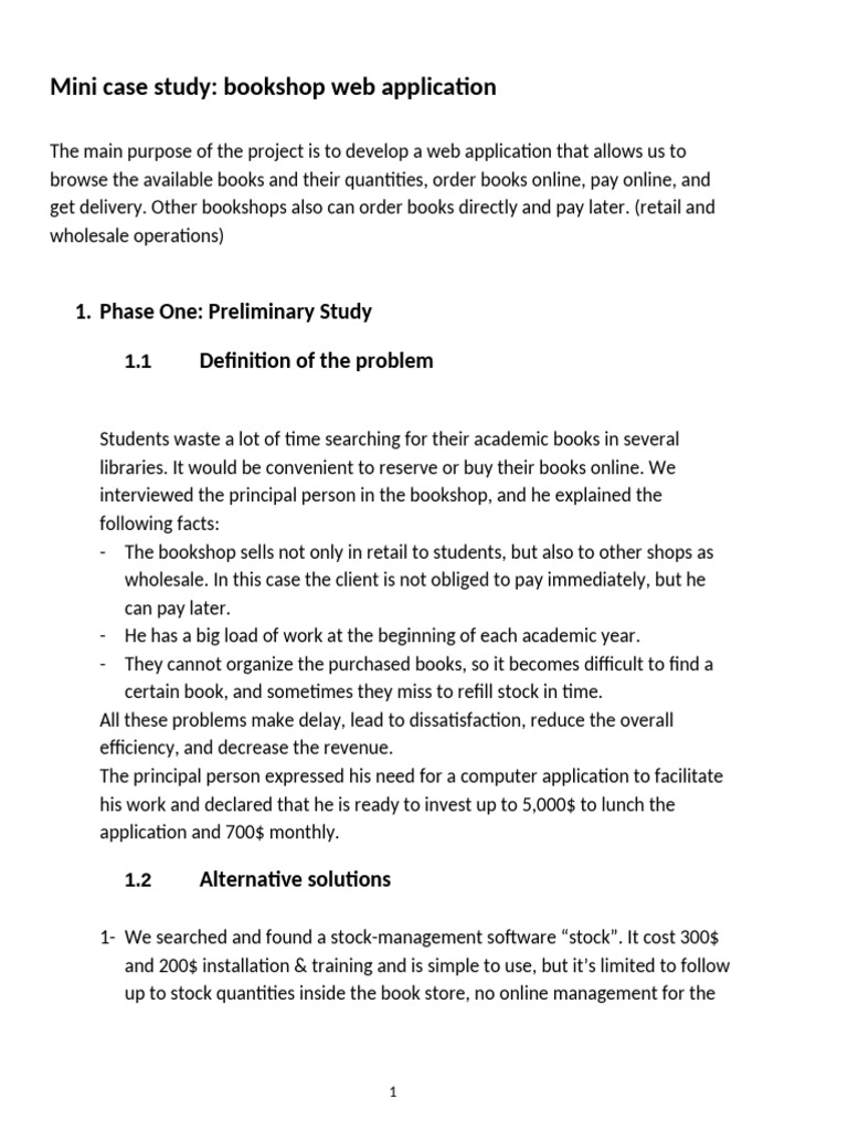 Bookshop Web App Case Study Analysis | PDF | Integer (Computer Science ...