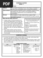 Life Science Grade 11 Term 3 Notes | PDF | Kidney | Urine