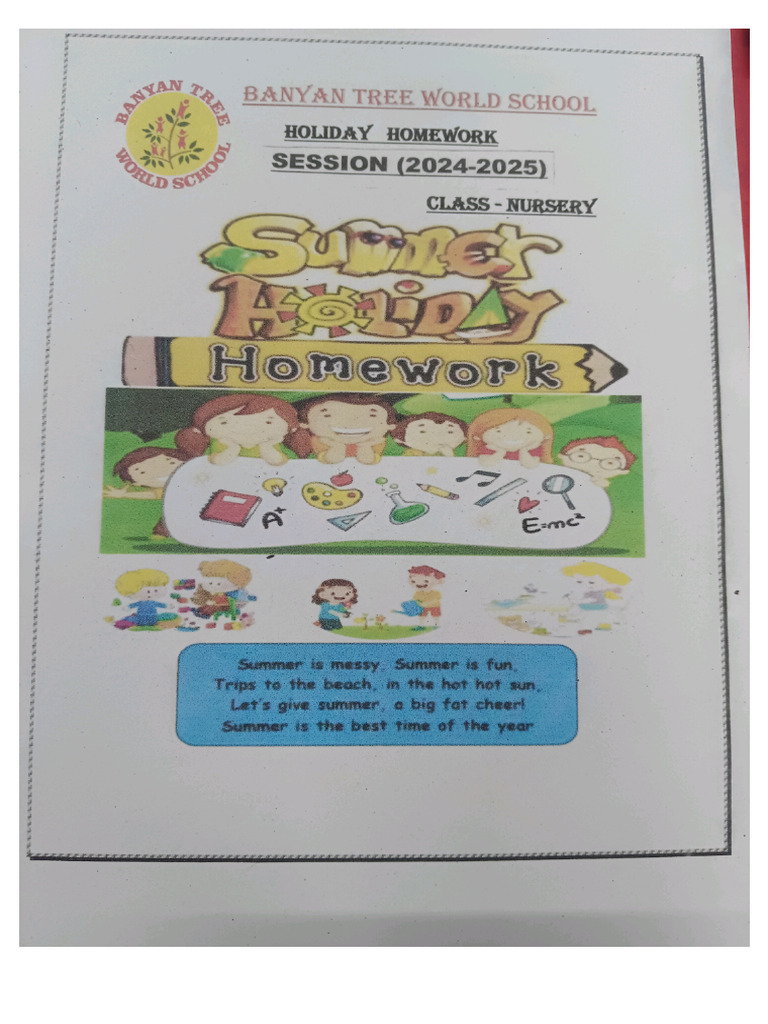 Nursery Holiday Homework | PDF