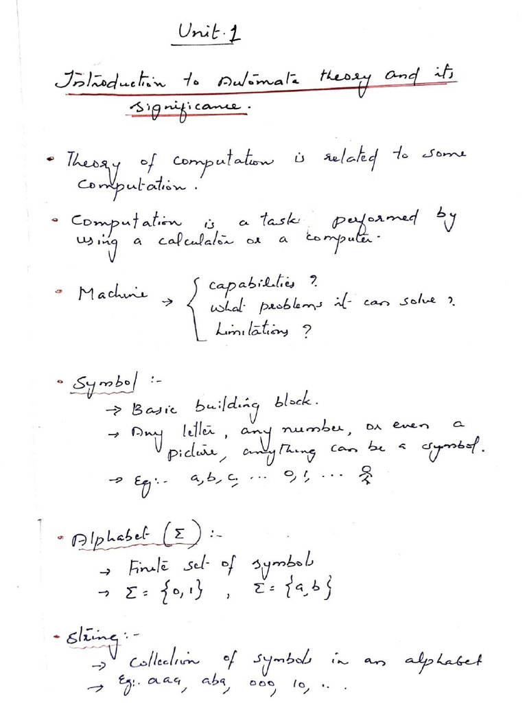 ToC - UNIT 1 | PDF