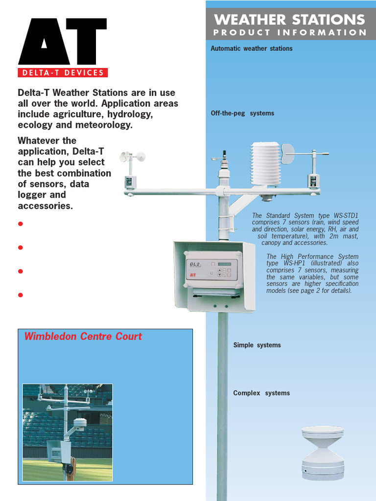 Delta-T Weather Stations Overview | PDF