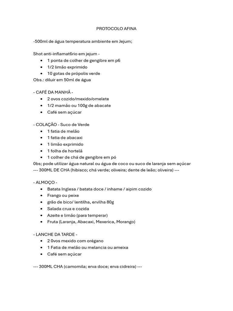 PROTOCOLO DETOX | PDF