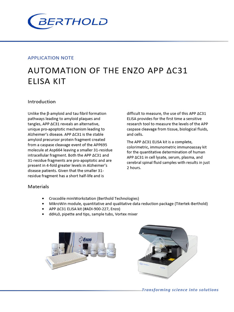 Crocodile APP Enzo ELISA AppNote | PDF | Elisa | Amyloid Beta