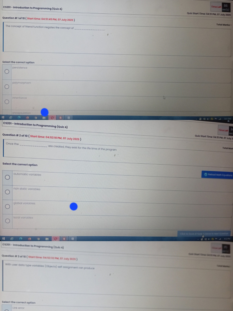 cs201 Quiz4 Final Term 2025 | PDF