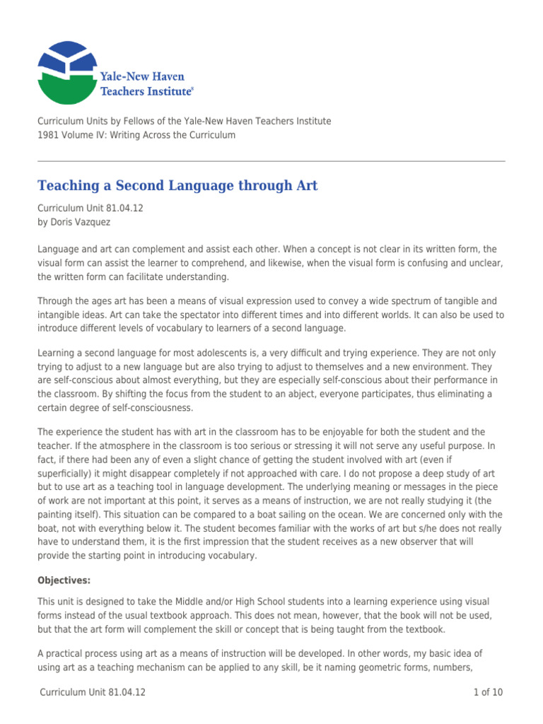 Teaching Language through Art | PDF | Modern Art