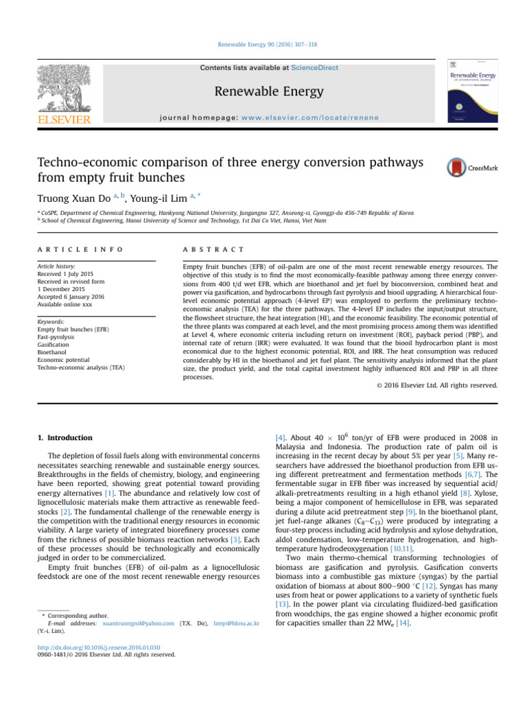 Techno-Economic Comparison of Three Energy Conversion Pathways From ...