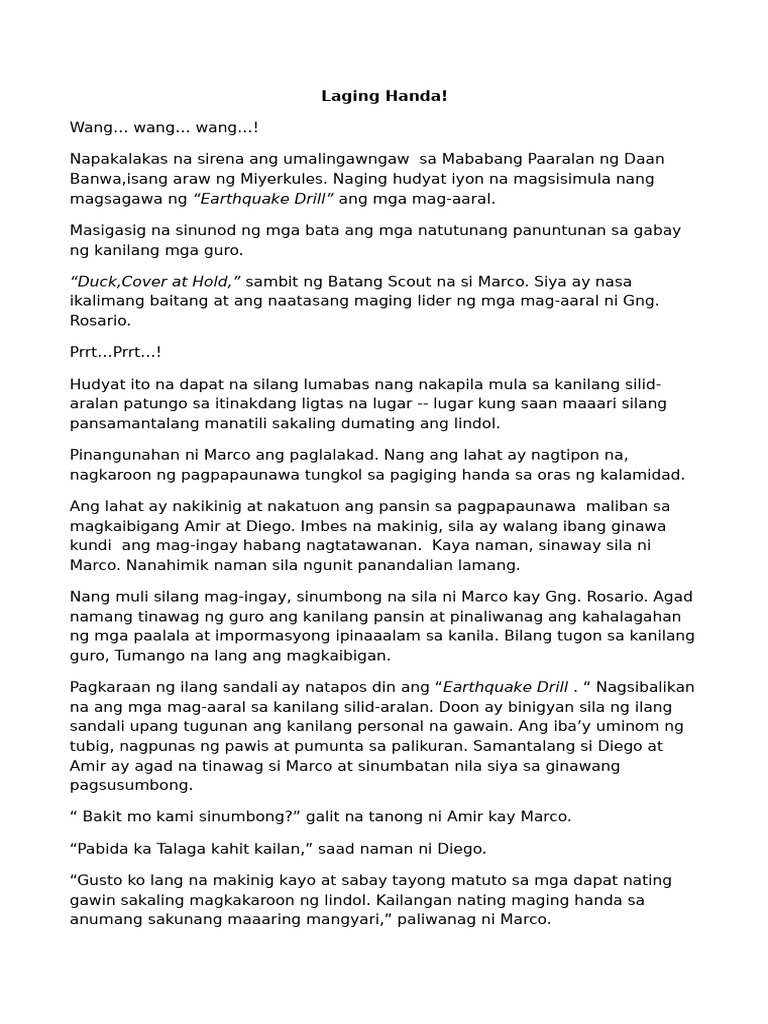 Laging Handa EOL | PDF