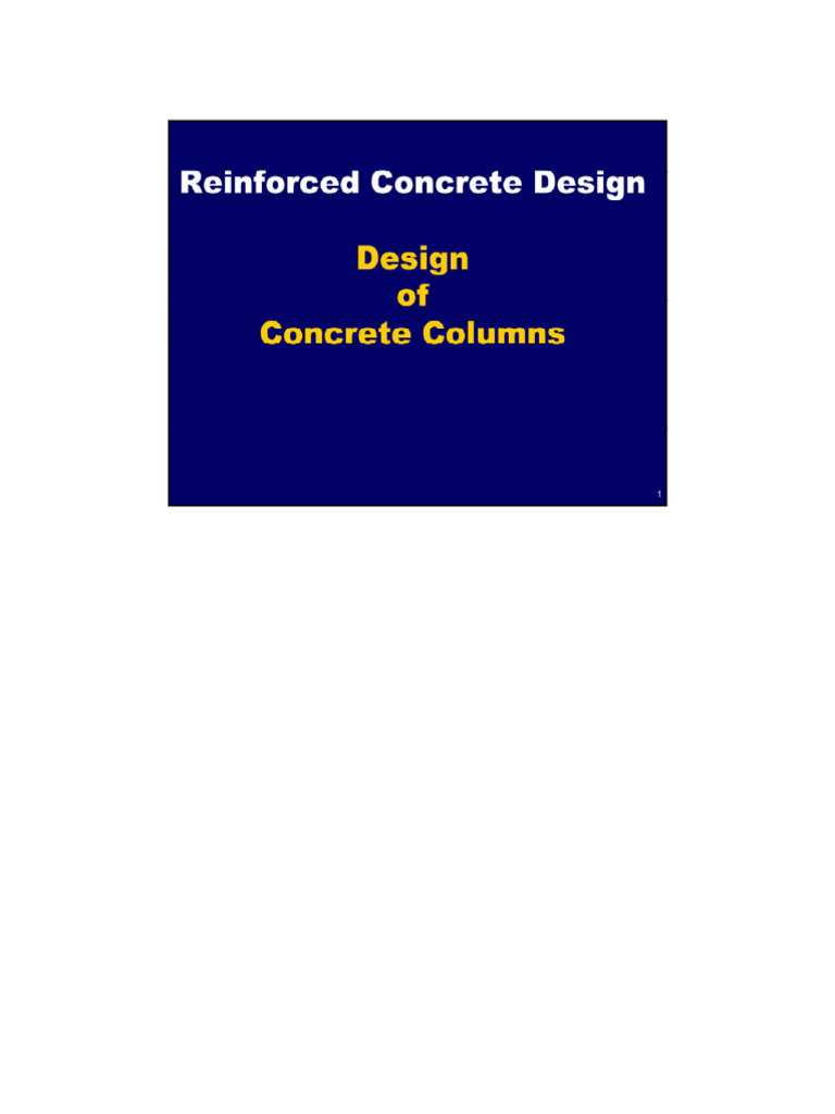 COLUMNS - Lecture - Analysis and Design of Short and Long Columns-1 ...