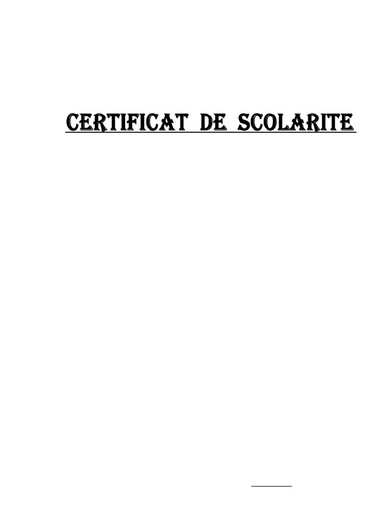 Certificat de scolarité - AFFADE Ramatou et Malika | PDF